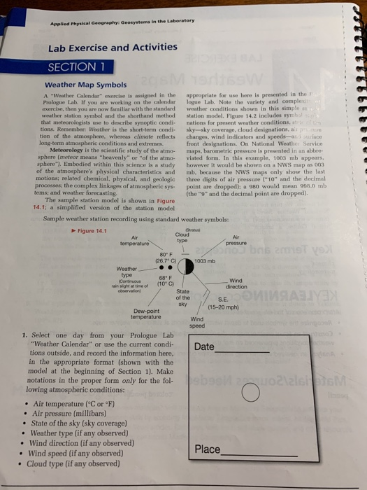 Solved Applied Physical Geography: Geosystems in the | Chegg.com