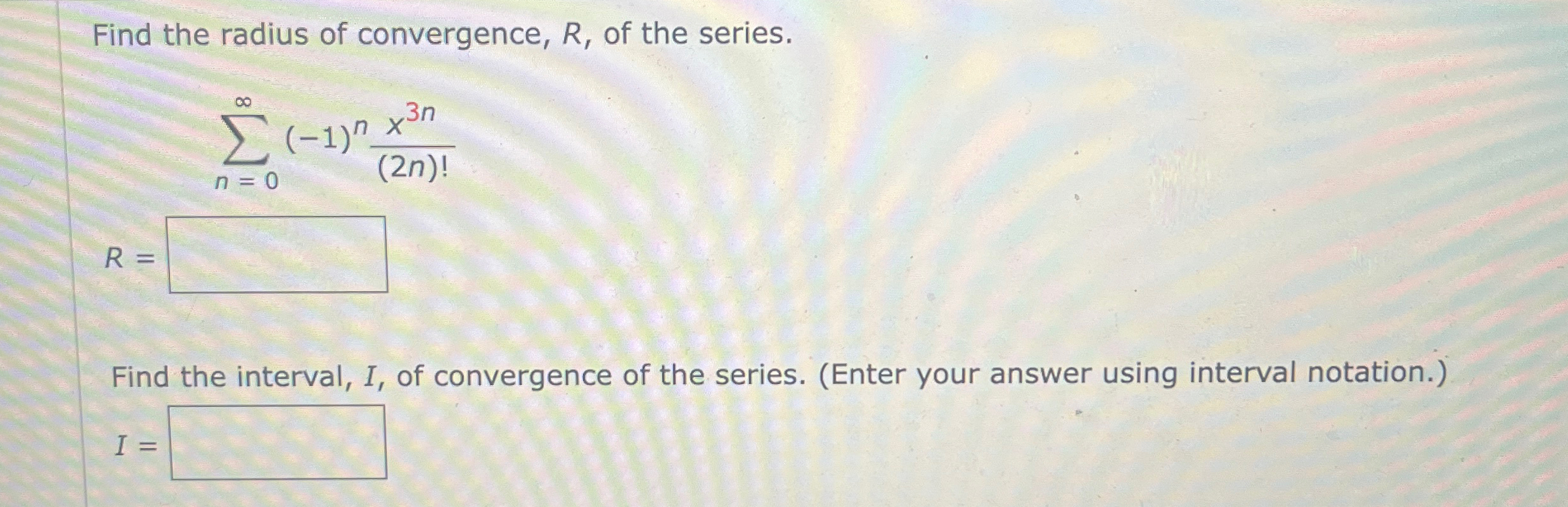 Solved Find the radius of convergence, R, ﻿of the | Chegg.com
