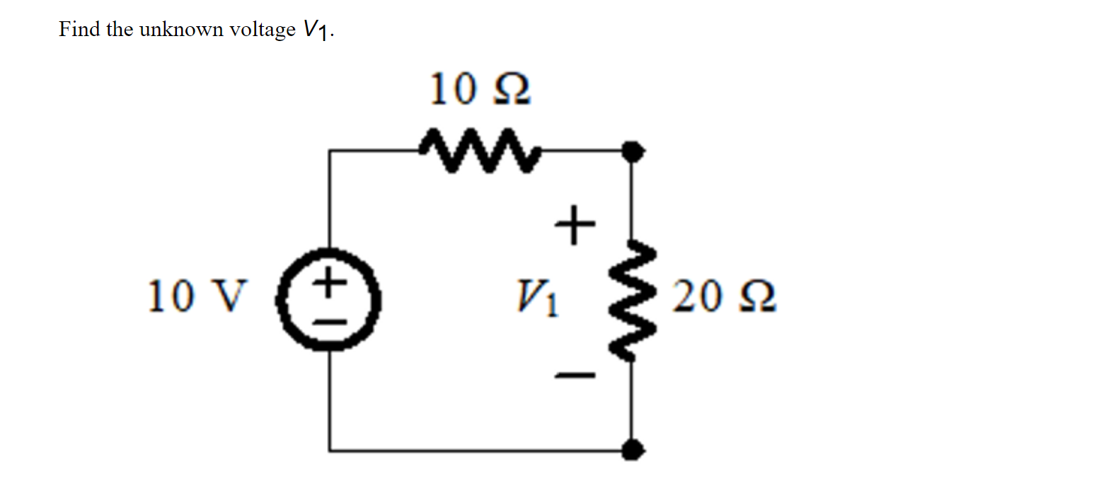 Solved Find the unknown voltage V1 | Chegg.com