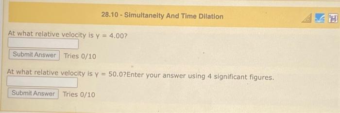 Solved 28.10 - Simultaneity And Time Dilation TH At what | Chegg.com