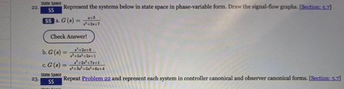 Solved 22. Represent the systems below in state space in | Chegg.com