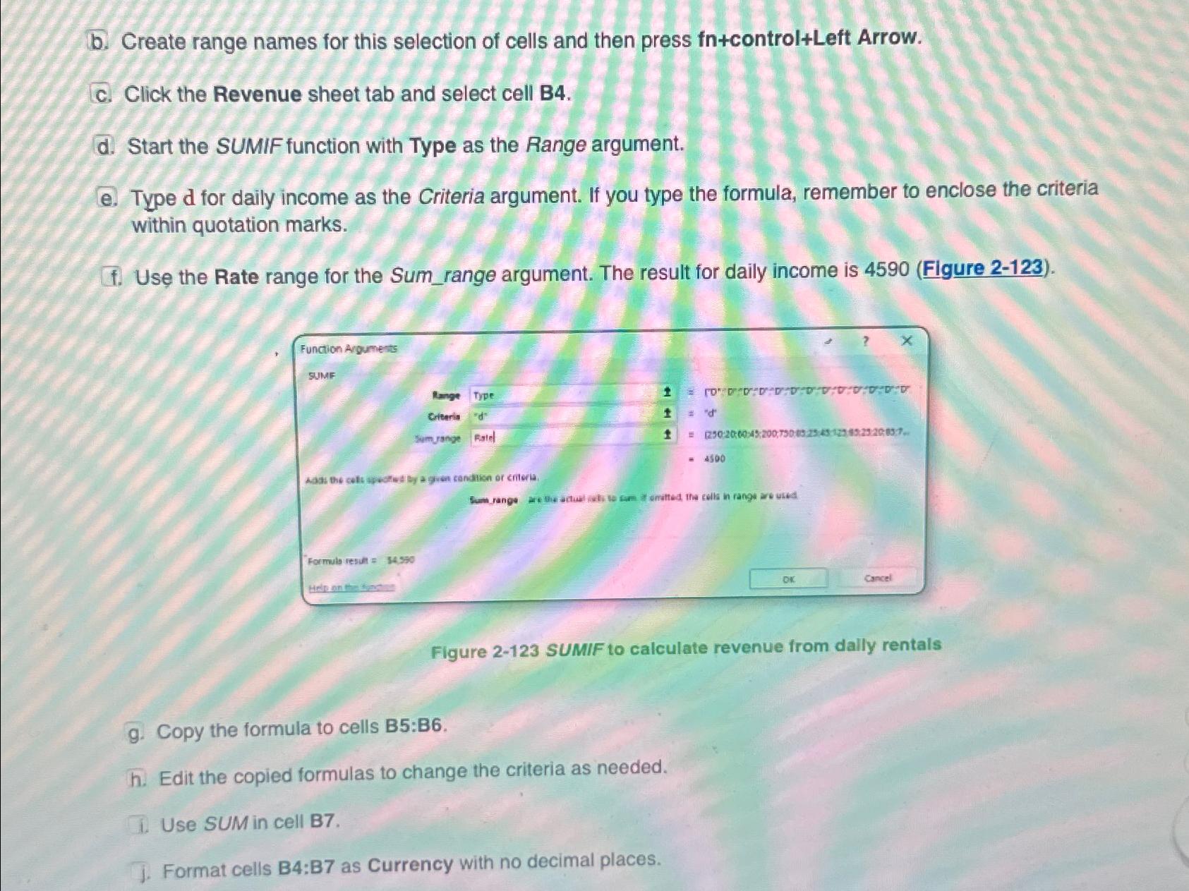 Solved b. ﻿Create range names for this selection of cells | Chegg.com
