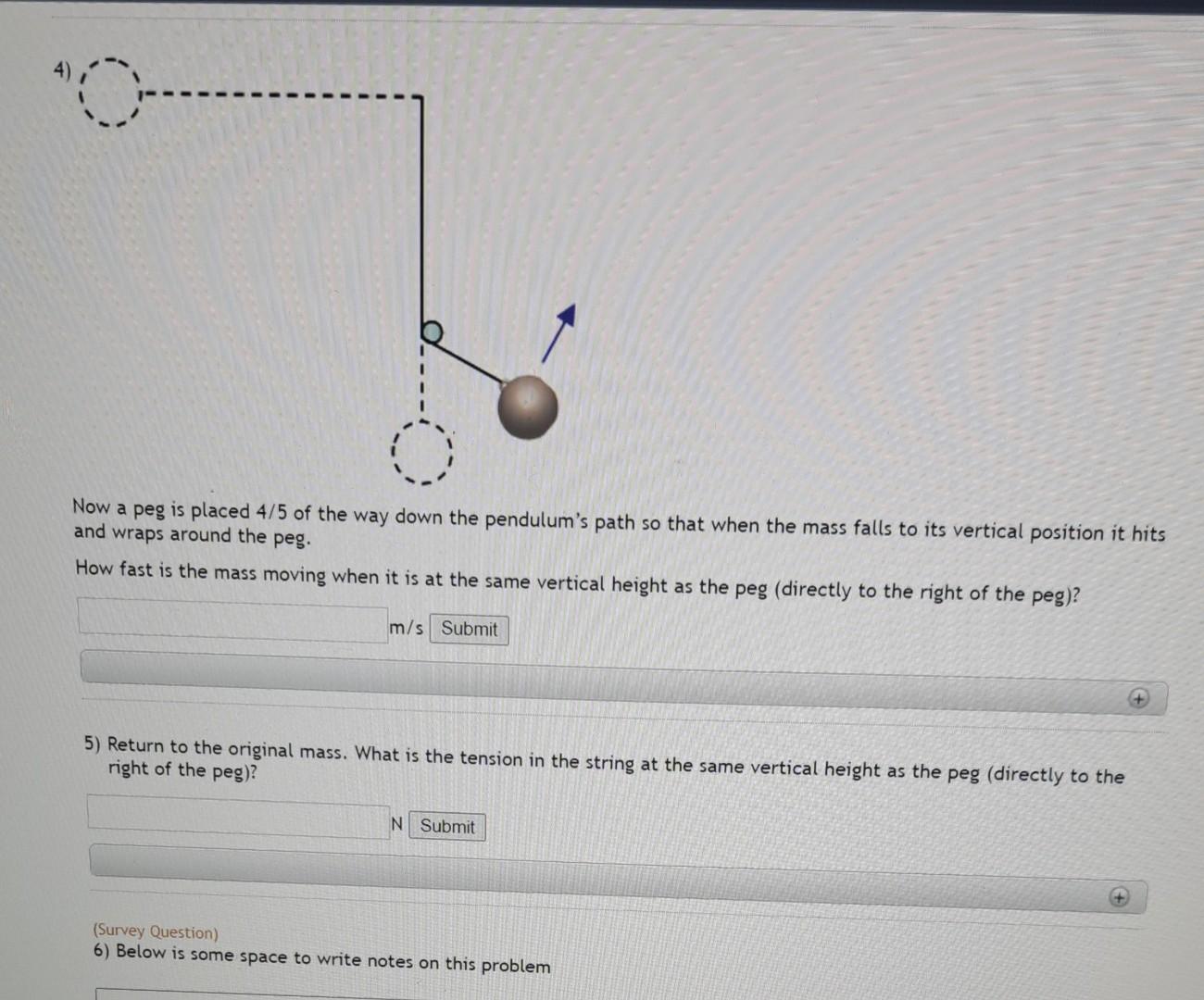 Solved A mass hangs on the end of a massless rope. The | Chegg.com
