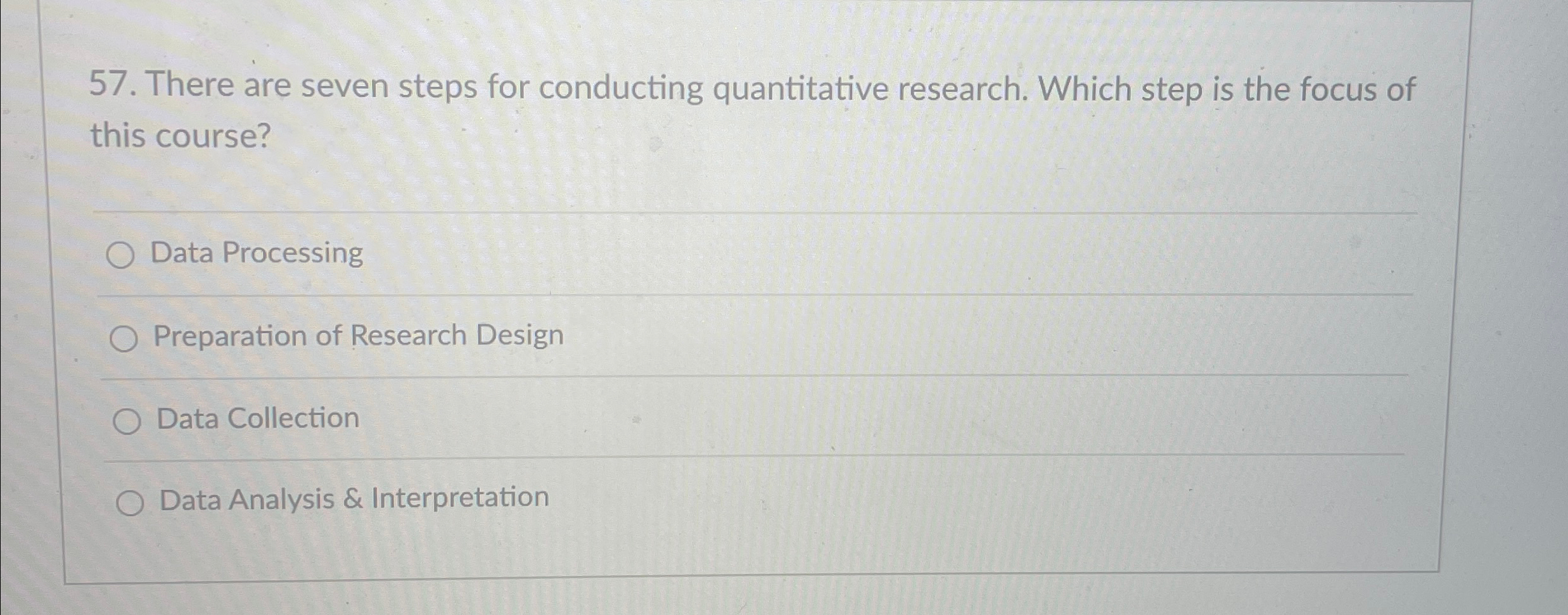 Solved There are seven steps for conducting quantitative | Chegg.com