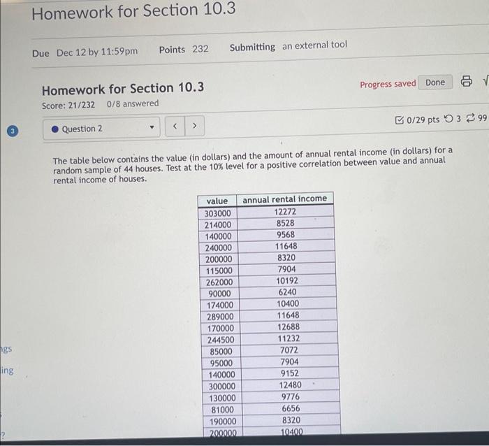 Homework for Section 10.3 Progress saved Score: | Chegg.com