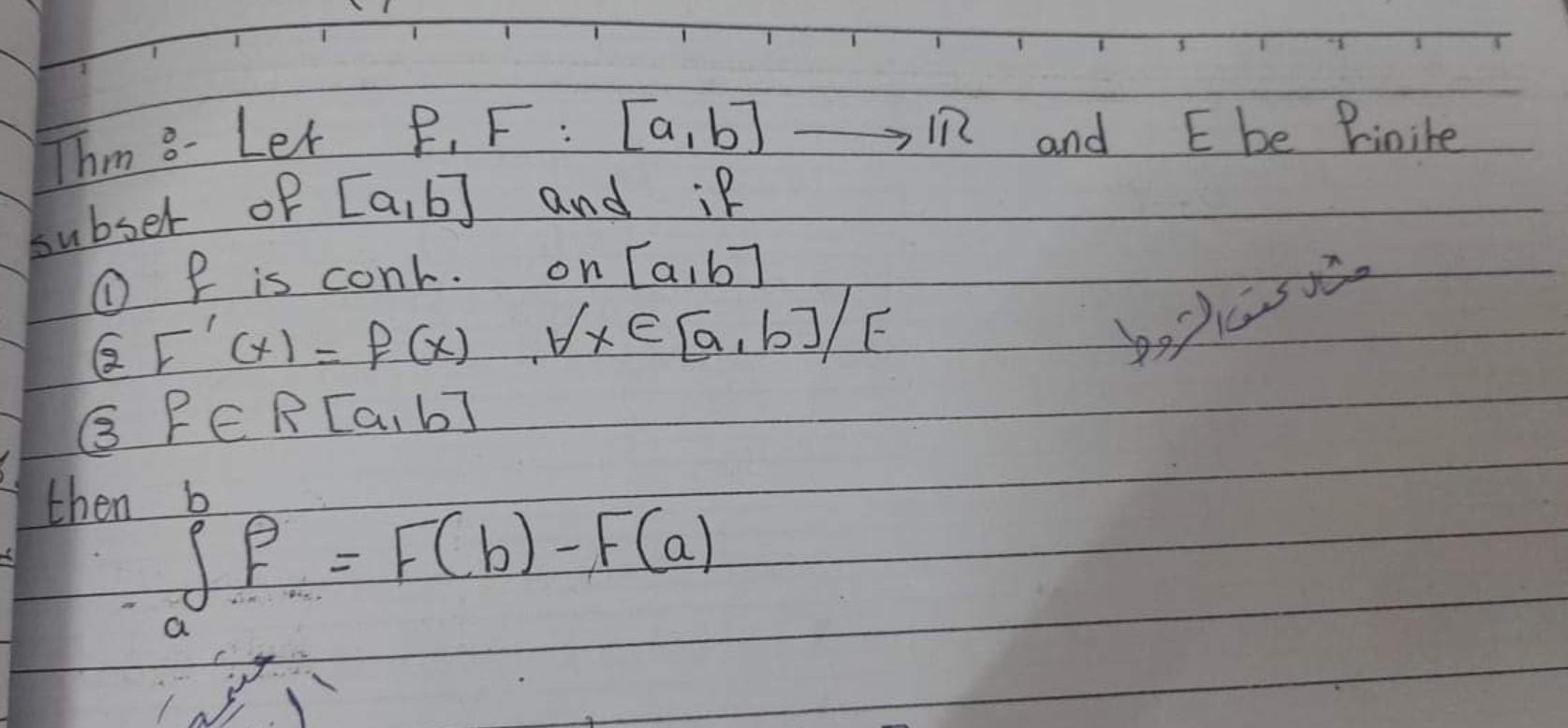 Solved Thm :- Let f,F:[a,b] R and E be finite subset of | Chegg.com