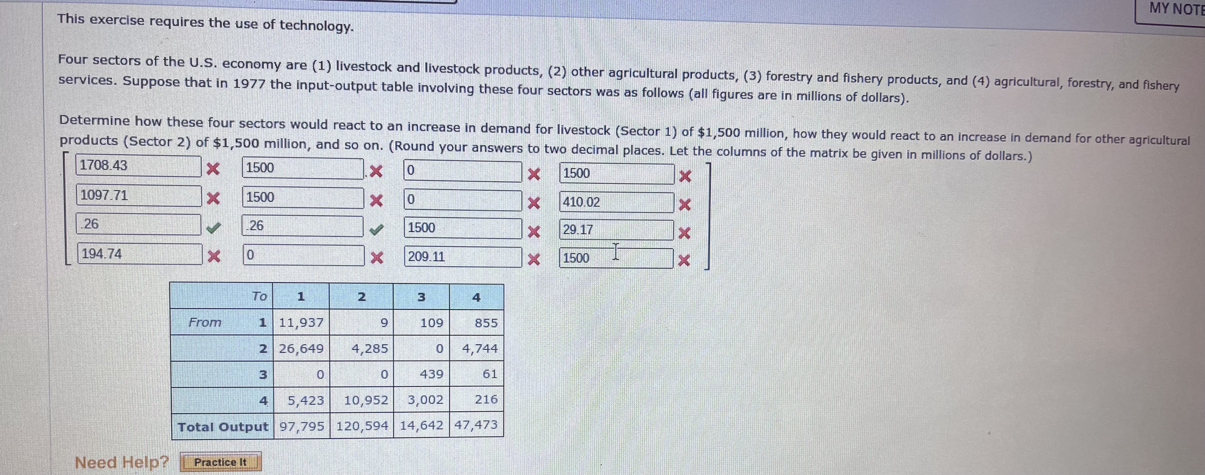 Solved This exercise requires the use of technology.Four | Chegg.com