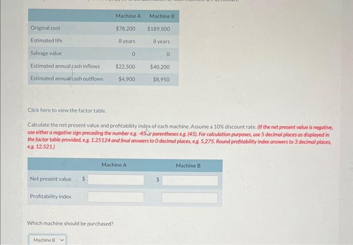 Solved Click here to view the factor table. Calculate the | Chegg.com