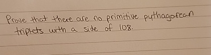 Solved Prove that there are no primitive pythagorean | Chegg.com
