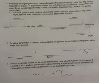 Solved PLEASE HELP!! ORGANIC 2 ﻿Fill out the missing | Chegg.com