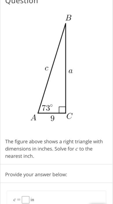 Solved Question Given the triangle below, find csc(0). Enter | Chegg.com