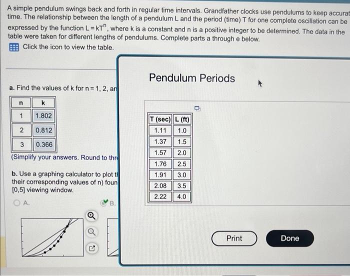 Solved A simple pendulum swings back and forth in regular | Chegg.com