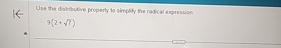 Solved Use the distributive property to simplify the radical | Chegg.com