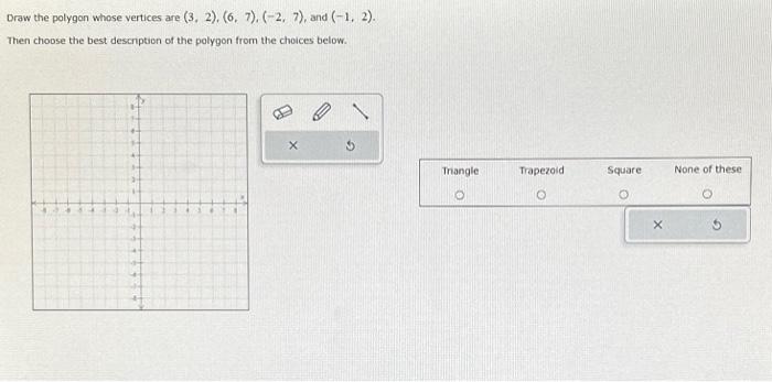 Solved Draw the polygon whose vertices are | Chegg.com