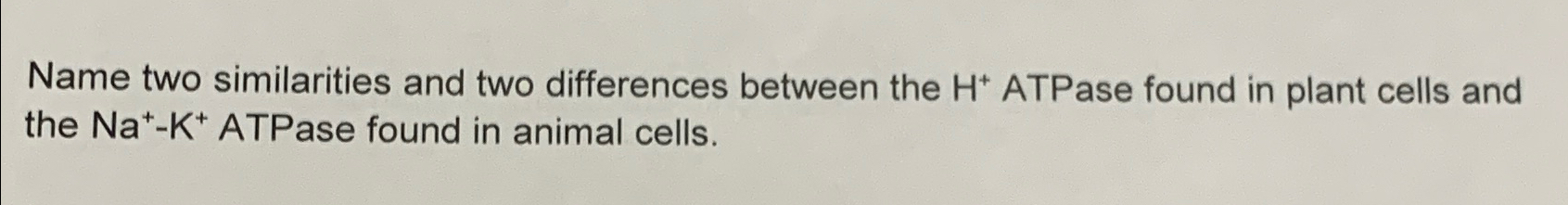 Solved Name two similarities and two differences between the | Chegg.com