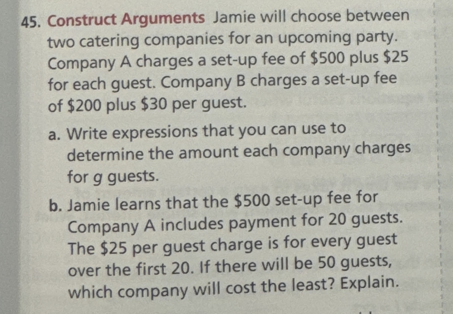 Solved Construct Arguments Jamie will choose between two | Chegg.com
