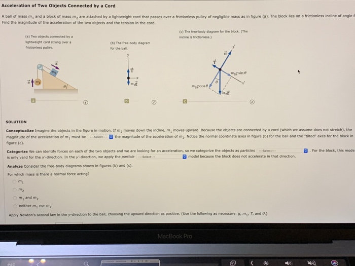 Solved Acceleration of Two Objects Connected by a Cord A | Chegg.com