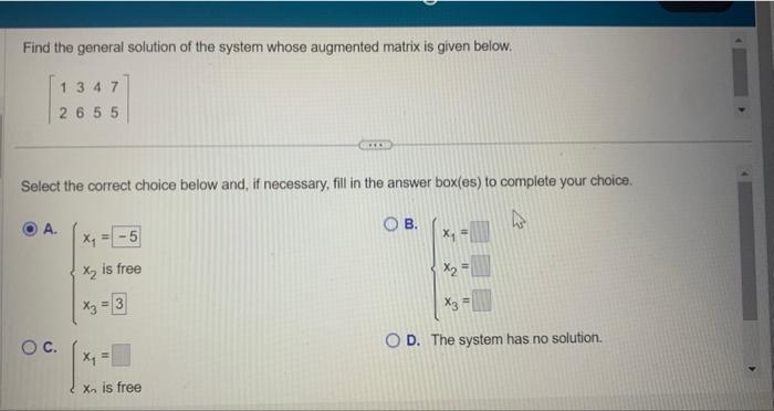 Solved Find the general solution of the system whose | Chegg.com