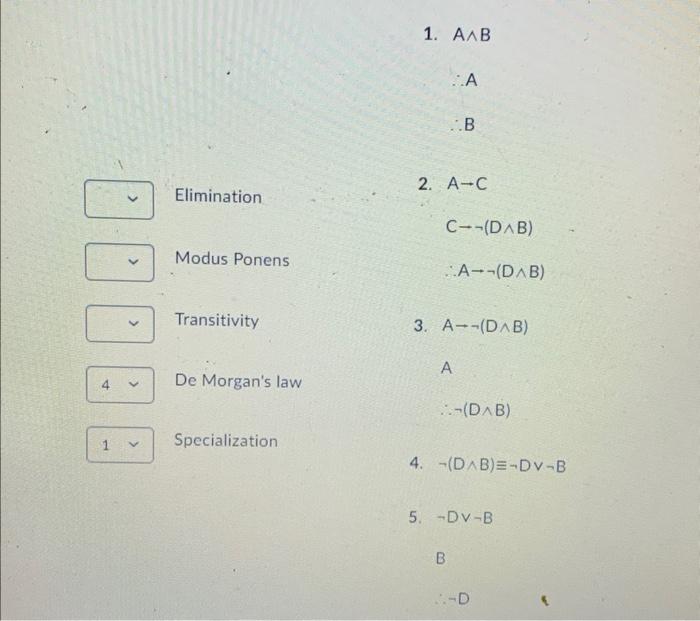 Solved match the conclusion with the matching rule of | Chegg.com