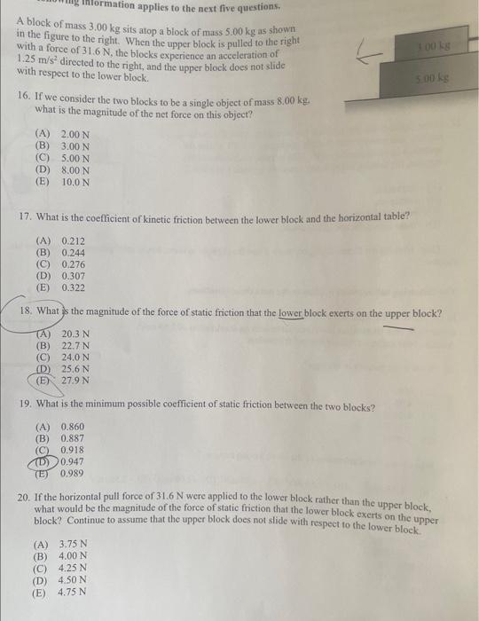 Solved Hi I need 18 through 20 answered do 16 and 17 if you | Chegg.com