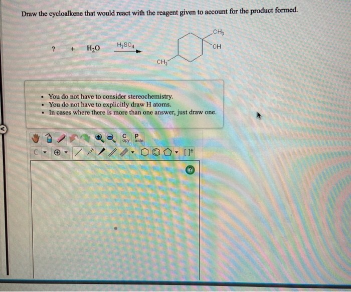 Solved Name the cycloalkene that would react with chlorine | Chegg.com