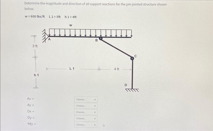 Solved Determine the magnitude and direction of all support | Chegg.com