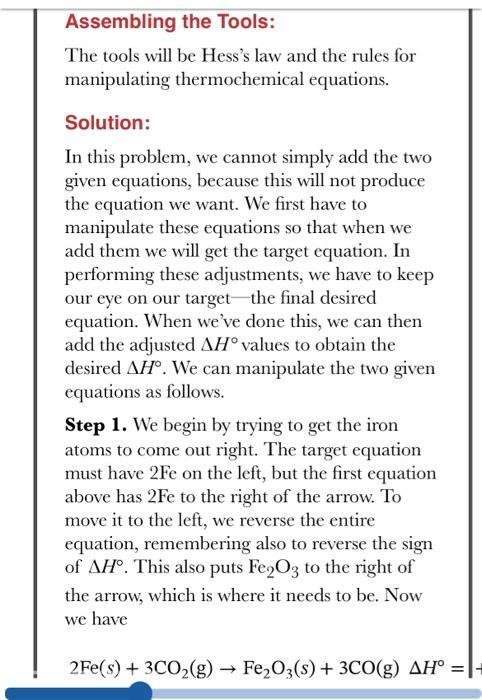 Solved Using Hess's Law Carbon monoxide is often used in | Chegg.com