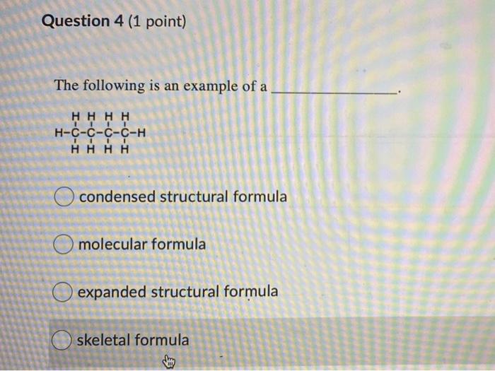 Solved The following is an example of a O molecular formula | Chegg.com