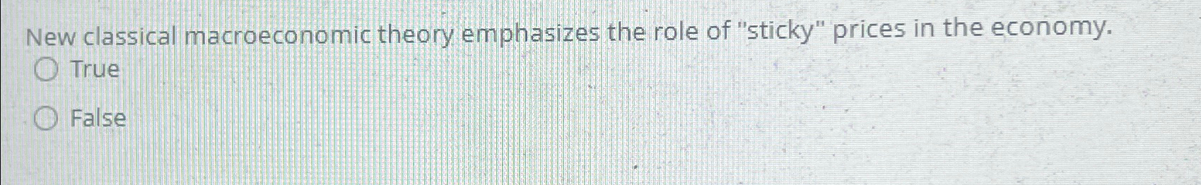 Solved New classical macroeconomic theory emphasizes the | Chegg.com