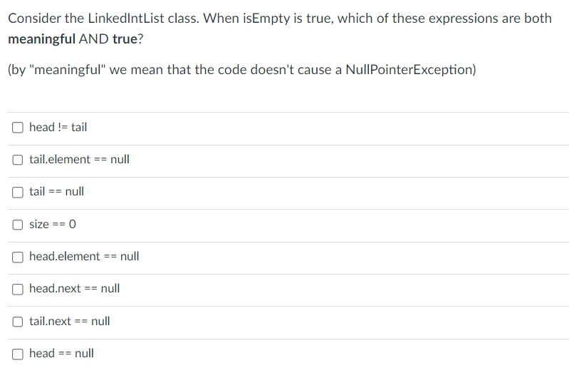 Solved Consider The Linkedintlist Class When Isempty Is 