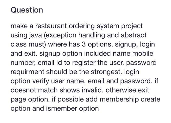 Solved try to create custom exception in password setting | Chegg.com