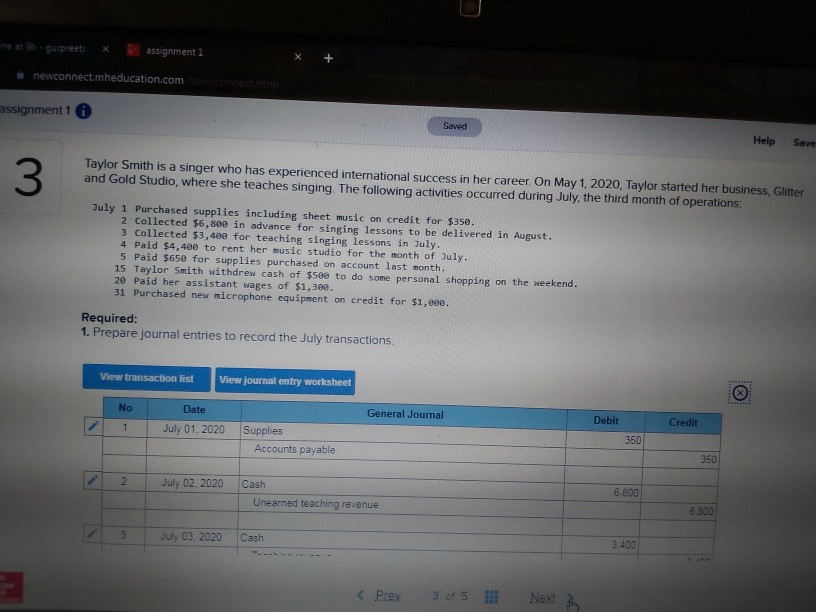 Solved assignment 1 newconnect.mheducation.com assignment 1 | Chegg.com