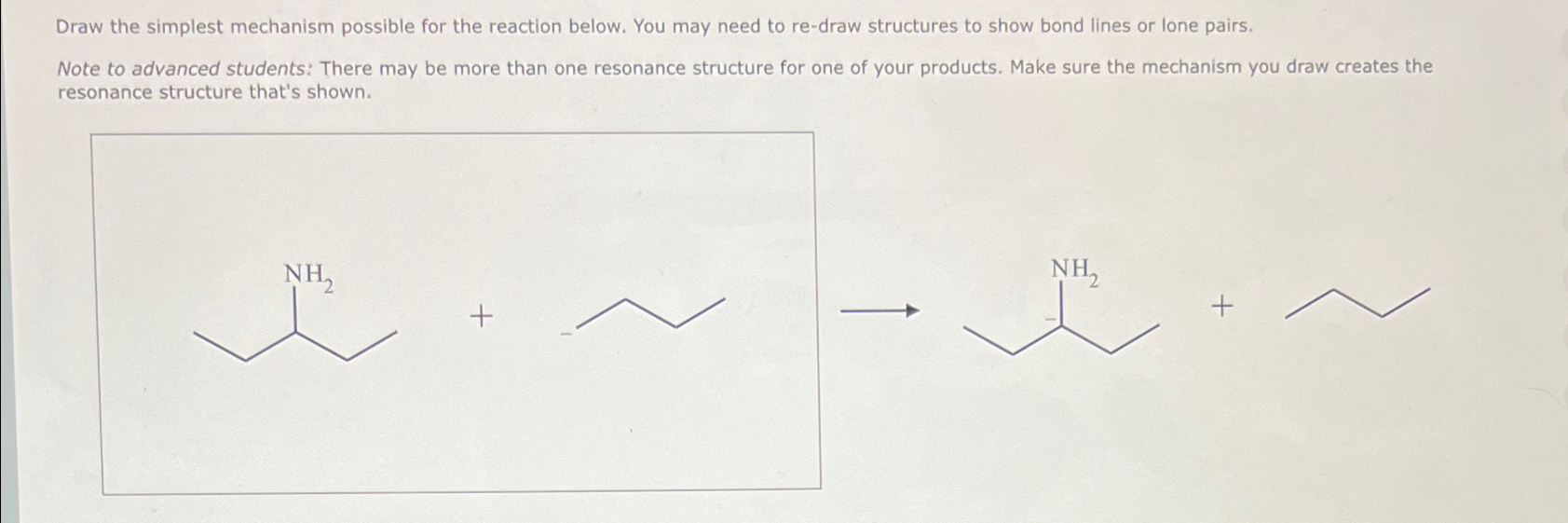 Solved Draw the simplest mechanism possible for the reaction | Chegg.com