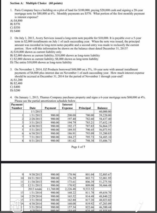 Solved Section A: Multiple Choice (60 points) 1. Paris | Chegg.com