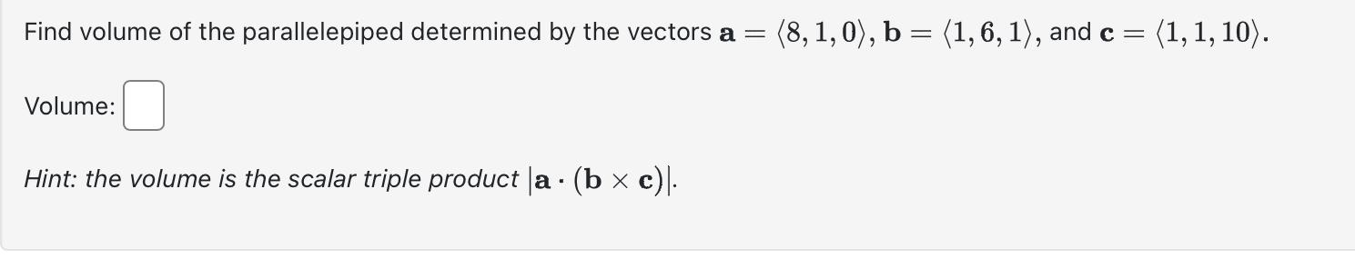 Solved Find volume of the parallelepiped determined by the | Chegg.com