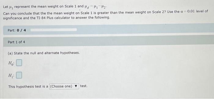 Solved Comparing scales: In an experiment to determine | Chegg.com