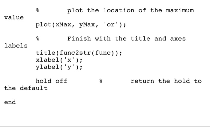 Solved Objective Using Loops Find Maximum Minimum Function Project Single Variable Function 