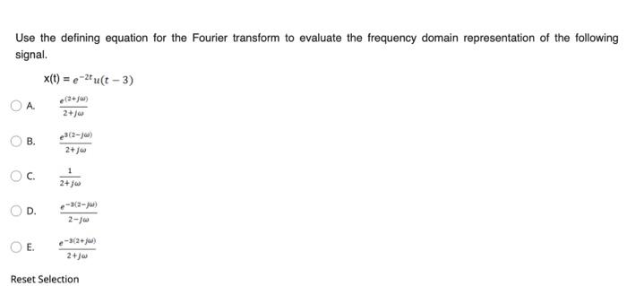 Solved Use the defining equation for the Fourier transform | Chegg.com
