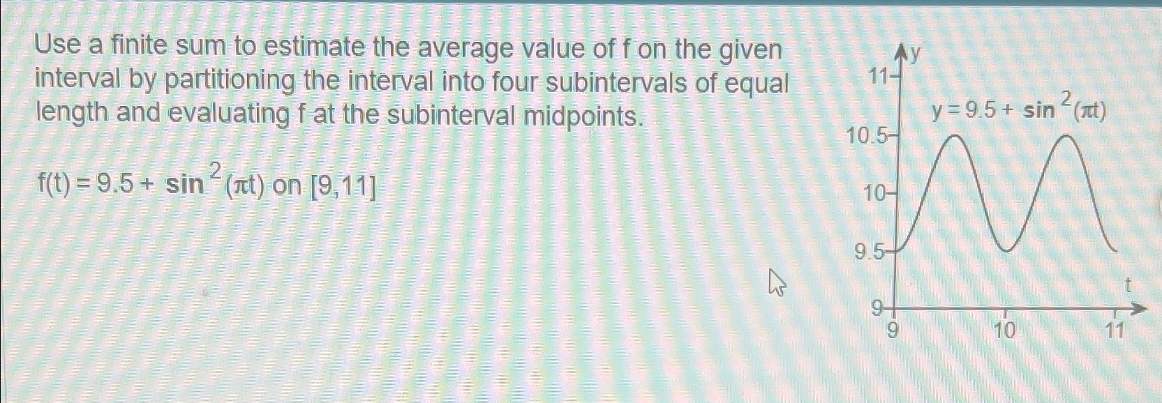 Solved Use a finite sum to estimate the average value of f | Chegg.com
