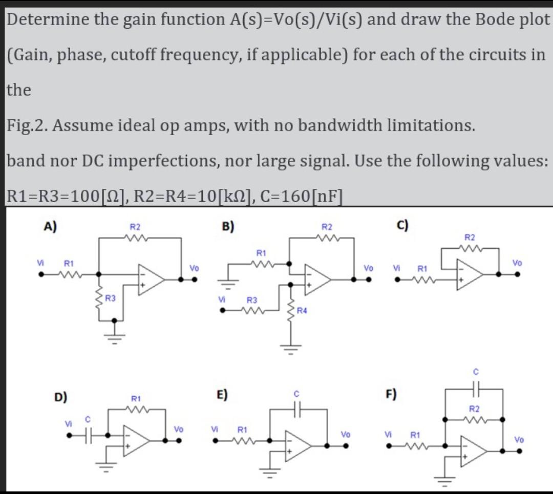 Solved Determine the gain function \\( | Chegg.com