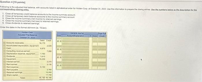 Solved cerresponding sloring entor. 5. Close divdends to | Chegg.com