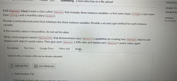 Solved 313 Class Create A Class Called Type And A Monthly