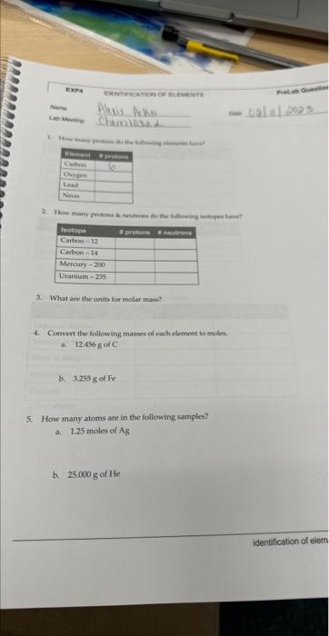 Solved 3. Perform the following calculations reporting your | Chegg.com