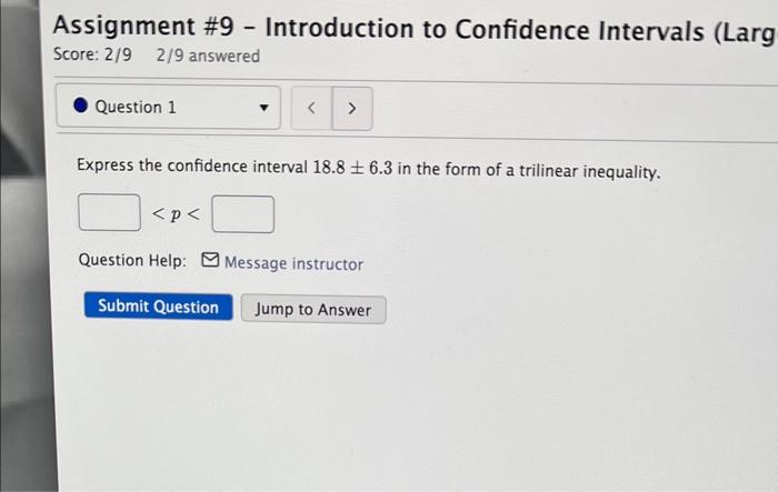 Solved Assignment \#9 - Introduction to Confidence Intervals | Chegg.com