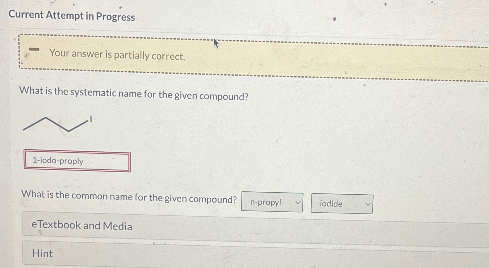Solved Current Attempt in ProgressYour answer is partially | Chegg.com