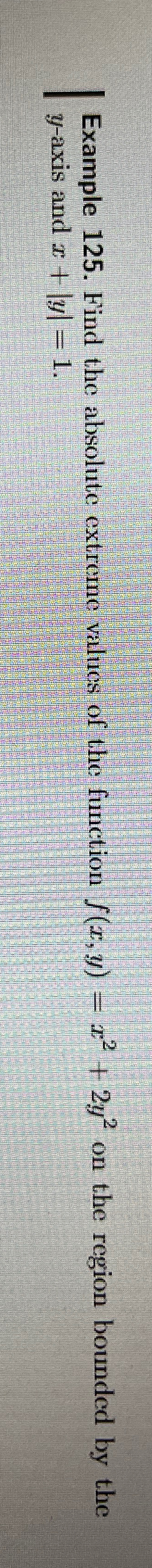 Solved Example 125. ﻿Find the absolute extreme values of the | Chegg.com