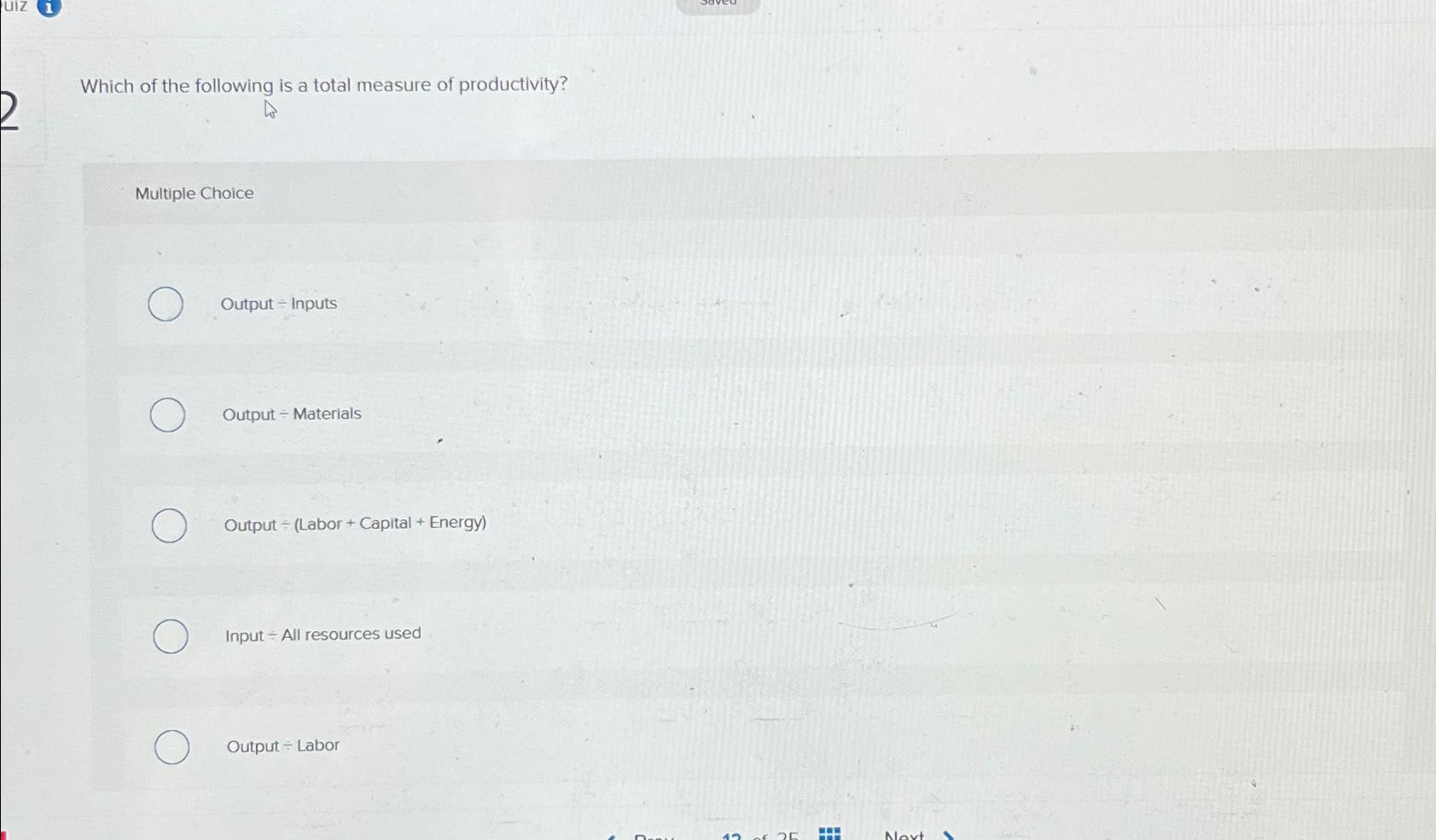Solved Which of the following is a total measure of | Chegg.com