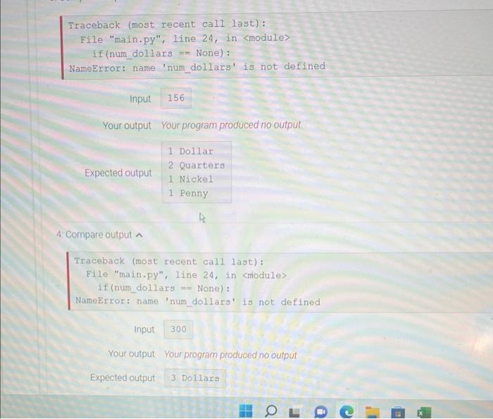 Solved 1.13 LAB exact change what am i doing wrong? which | Chegg.com