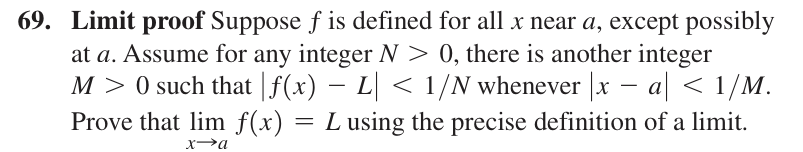 Solved Limit proof Suppose f is ﻿defined for all x ﻿near a, | Chegg.com