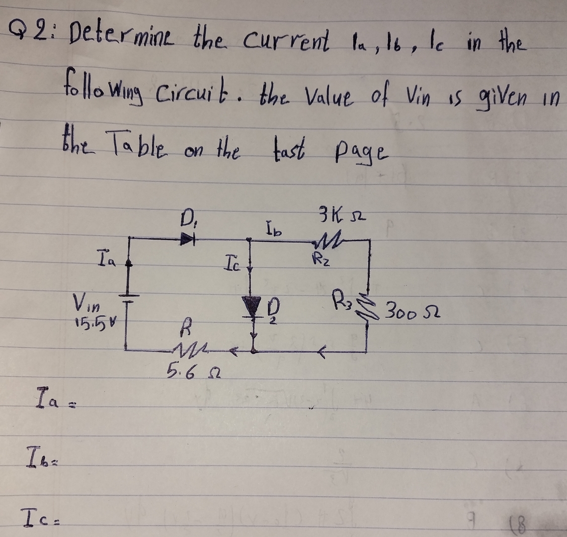Solved Q 2: Determine the current Ia,Ib,Ic ﻿in the following | Chegg.com